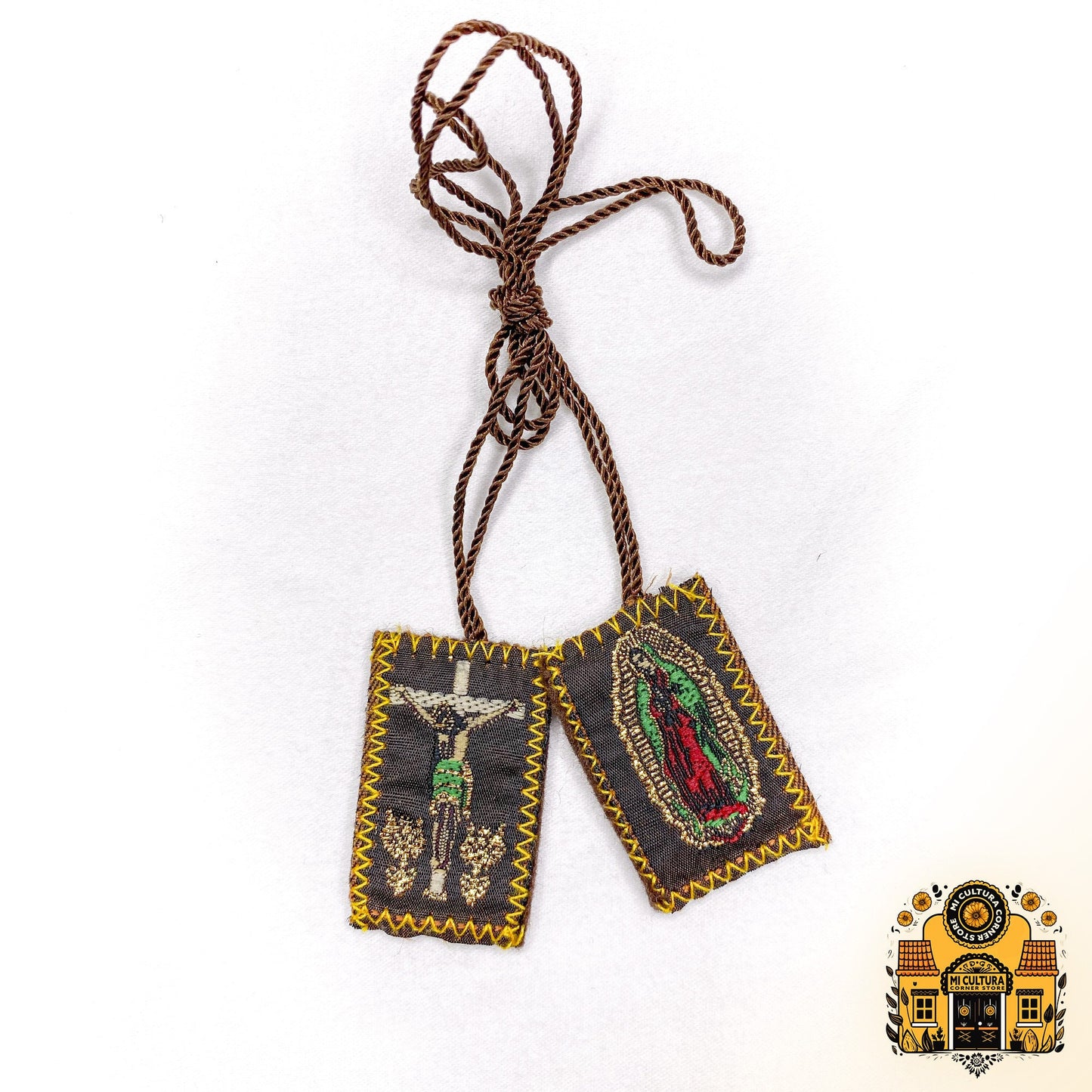 Escapulario de La Virgen de Guadalupe y Jesus en la Cruz / Scapular of ...